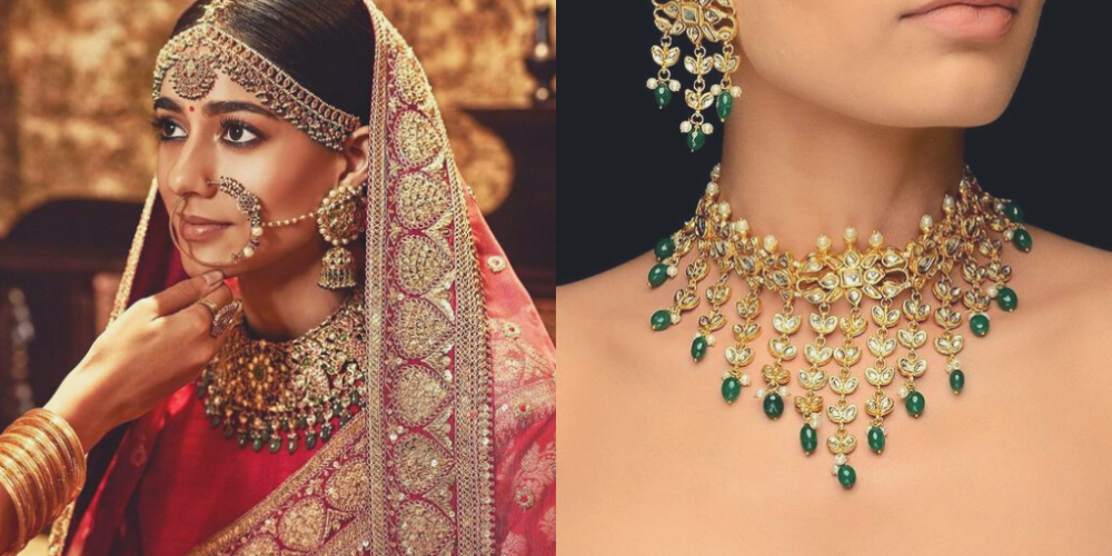 Here are some beautiful Gold Necklace Designs for the bride - Styl Inc