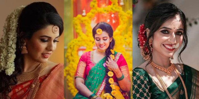 Here are options for South Indian front bridal hairstyle - Styl Inc